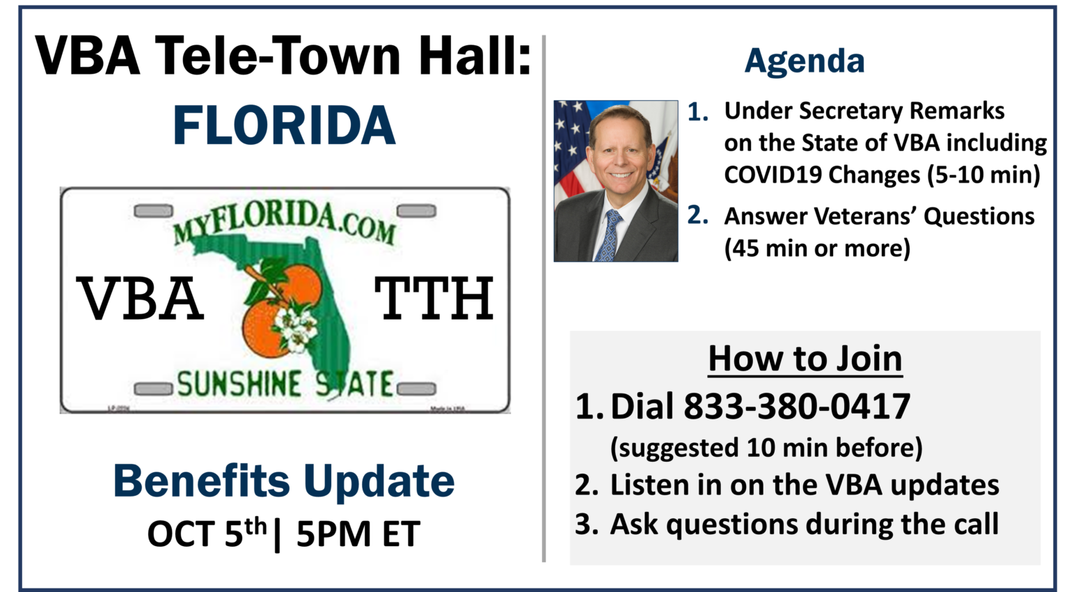 VA Schedules Benefits Tele-Town Hall Meeting for Florida Veterans ...